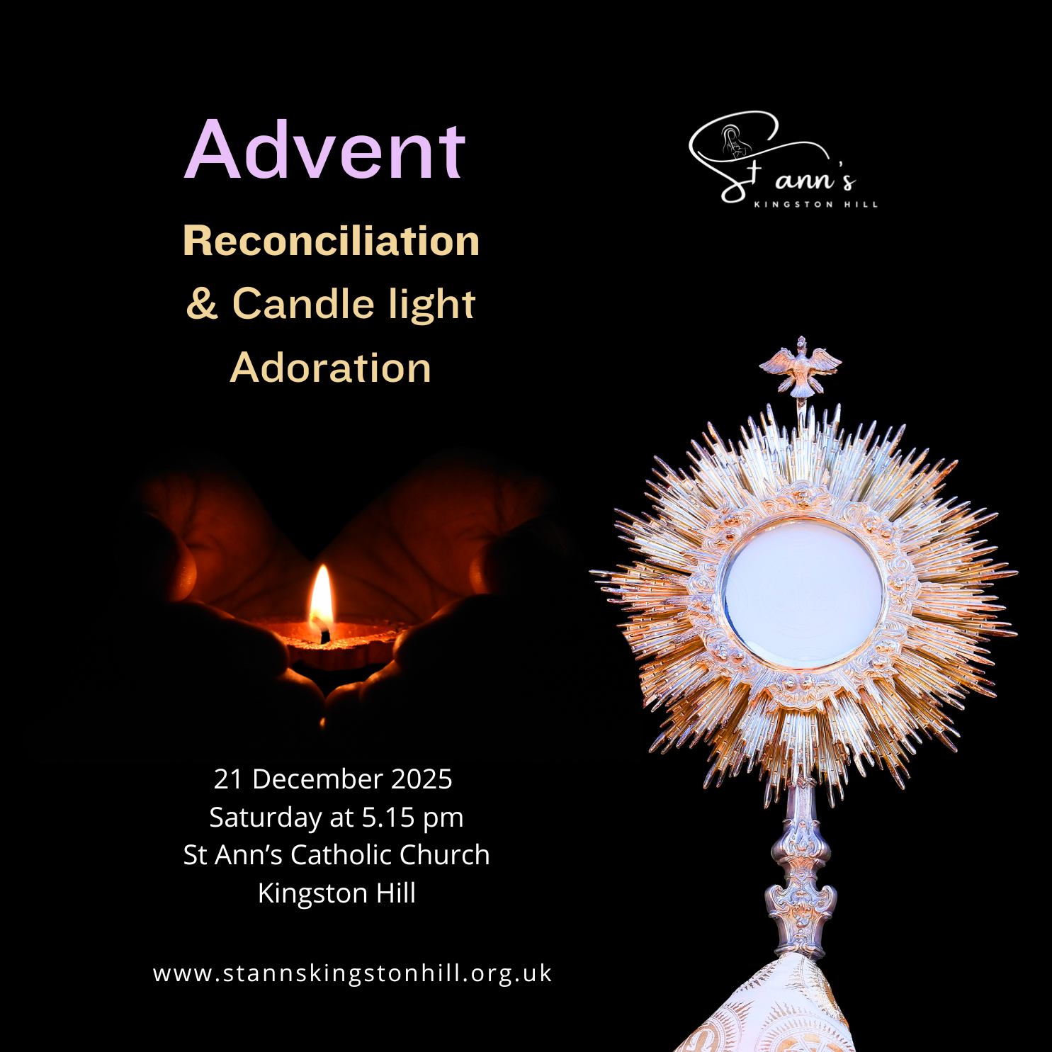 Advent Reconciliation & Candlelight Adoration – St Ann's Kingston Hill